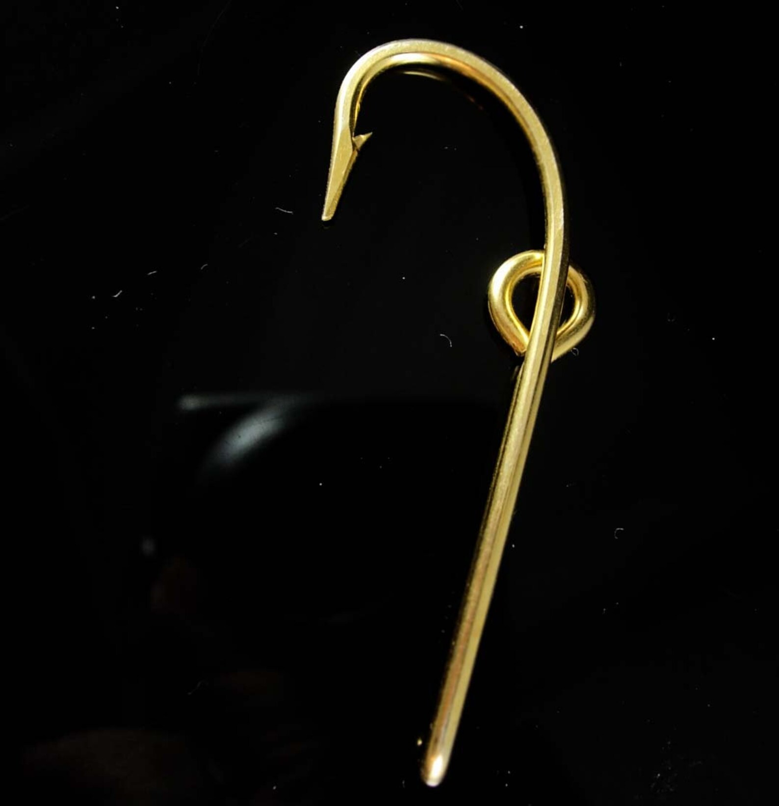 LARGE Fish HOOK Tie Clip Vintage Gold Plate Novelty Fishermen - Etsy