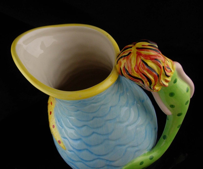 Hand Painted Mermaid 11 Nautical Starfish Pitcher - Etsy