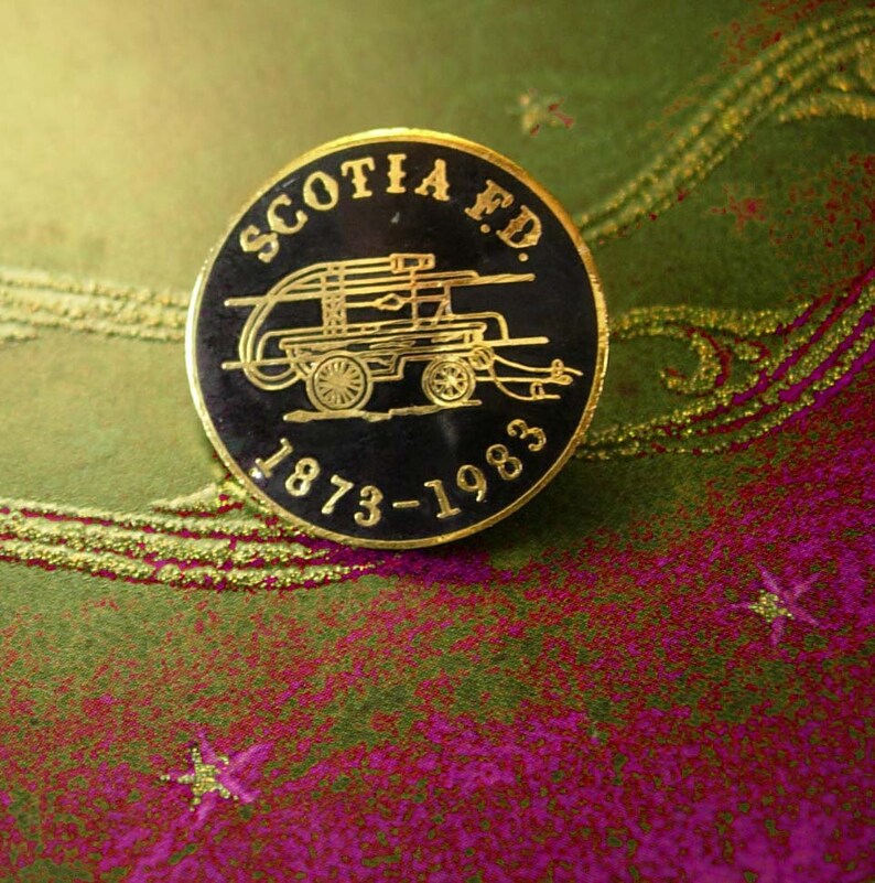 Scotia NY Fire Department Uniform Collar Pins Vintage Pinback - Etsy