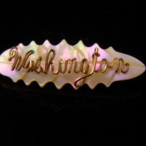 Antique Washington Brooch - Personalized Pin - Victorian Name Pin ...