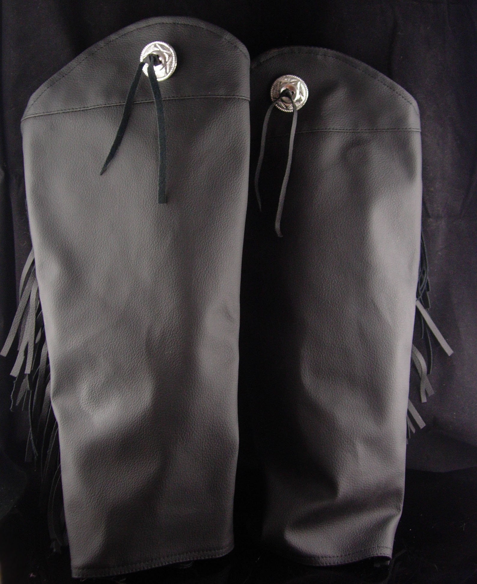 Sturgis Leather Biker Half Chaps Fringe Zipper Leg | Etsy