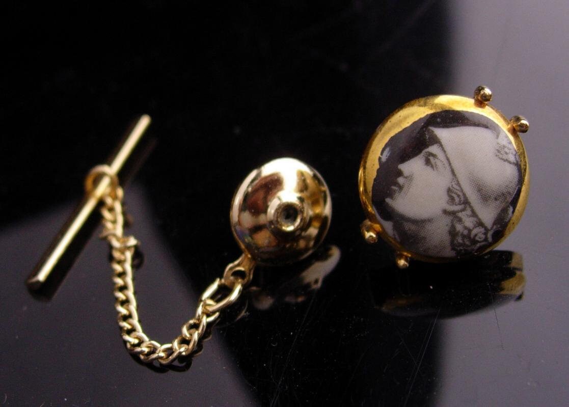 Medieval Tie Tack / Enamel Gilt Centurion / 14kt Gilt Roman - Etsy