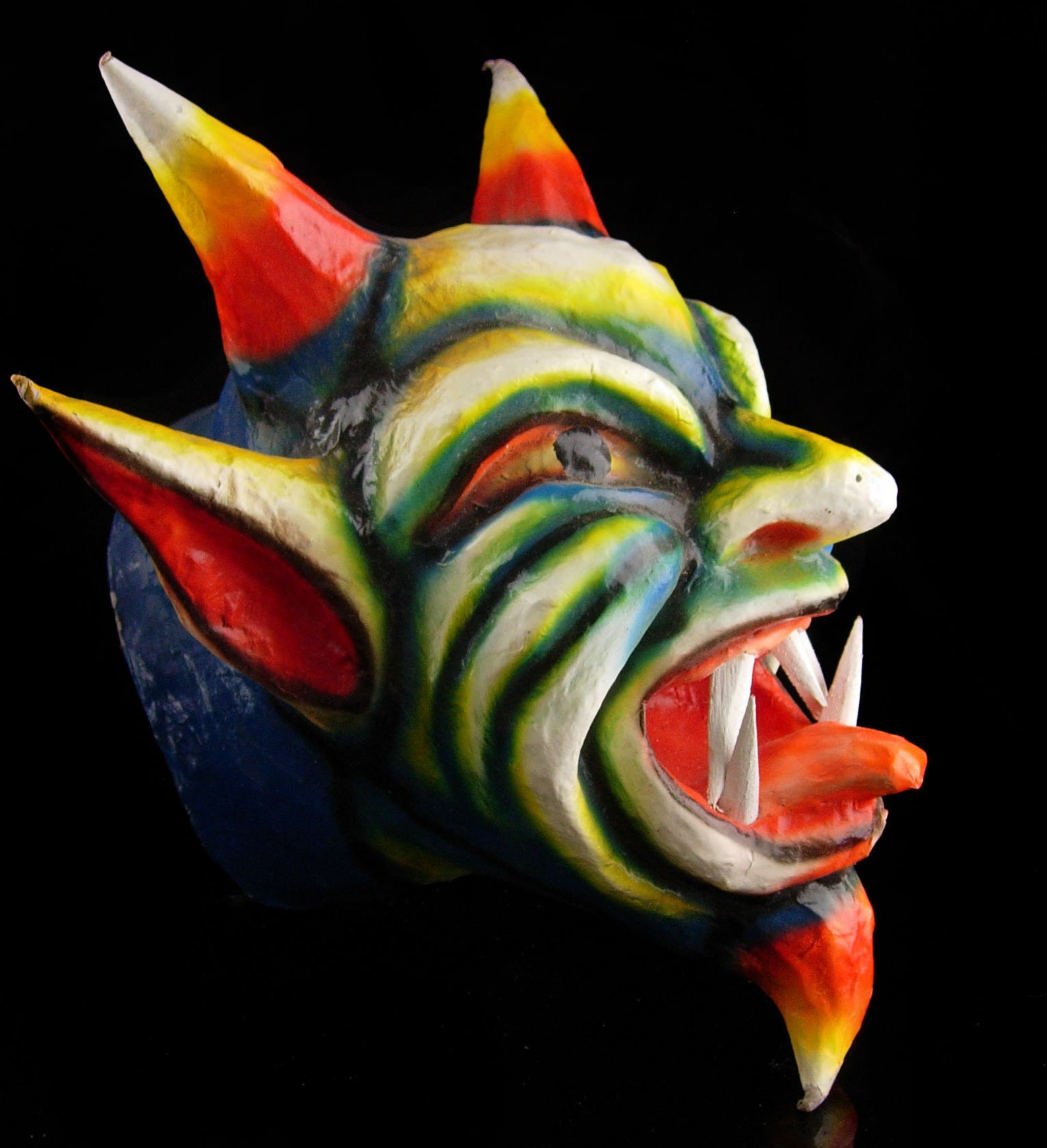 Vintage Large Devil Head Bizarre Demon Mask Prop Folk Art - Etsy
