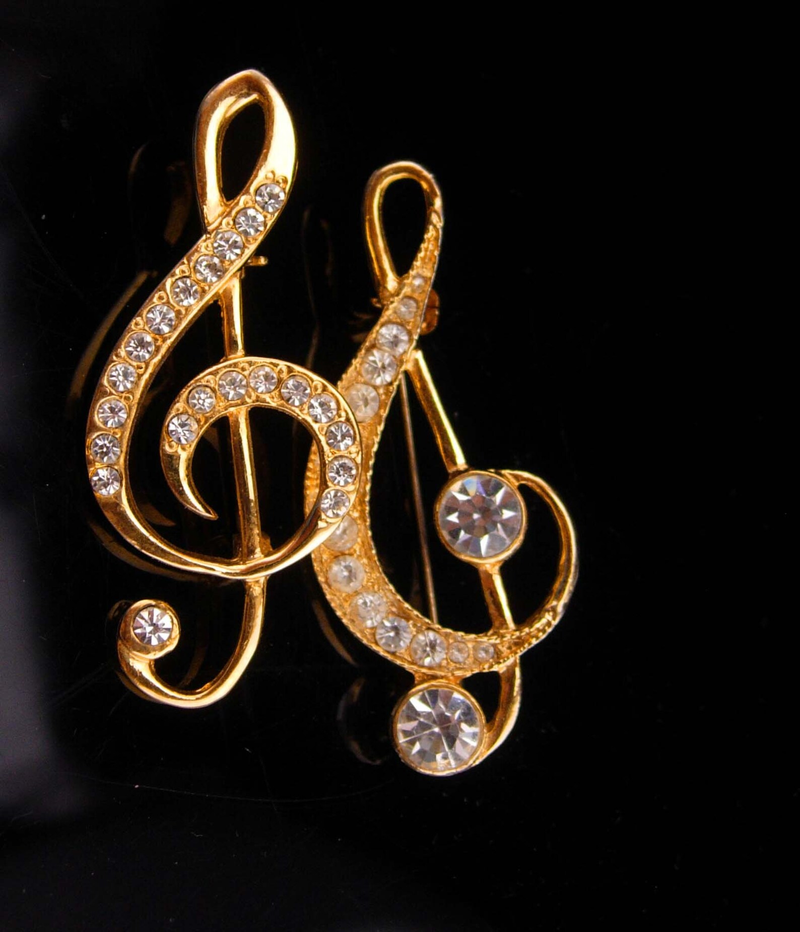 2 Music Notes Brooches / Vintage Pair Pins / Music Teacher | Etsy