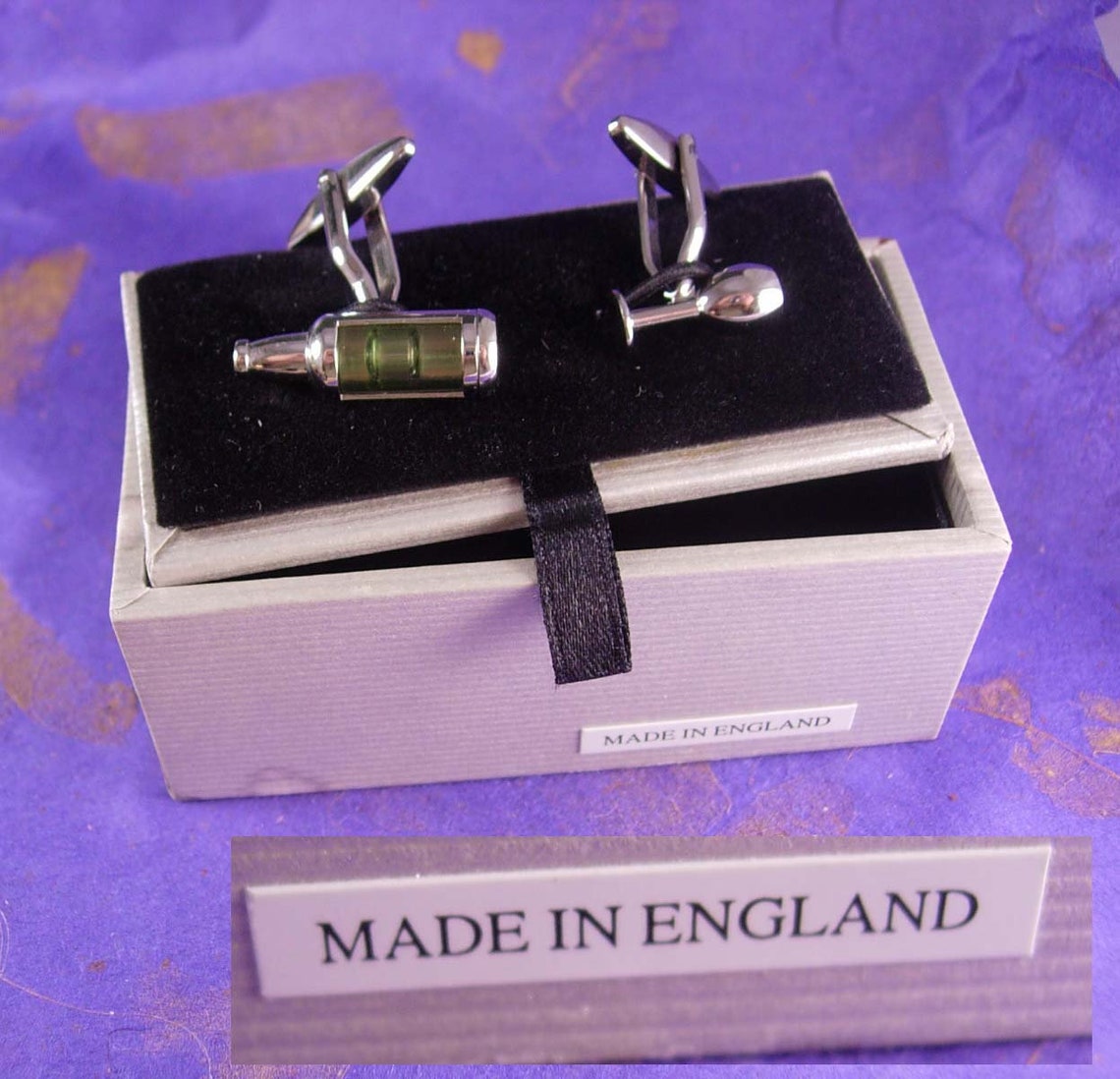 Wedding Cufflinks Champagne Cufflinks Vintage Figural Silver - Etsy