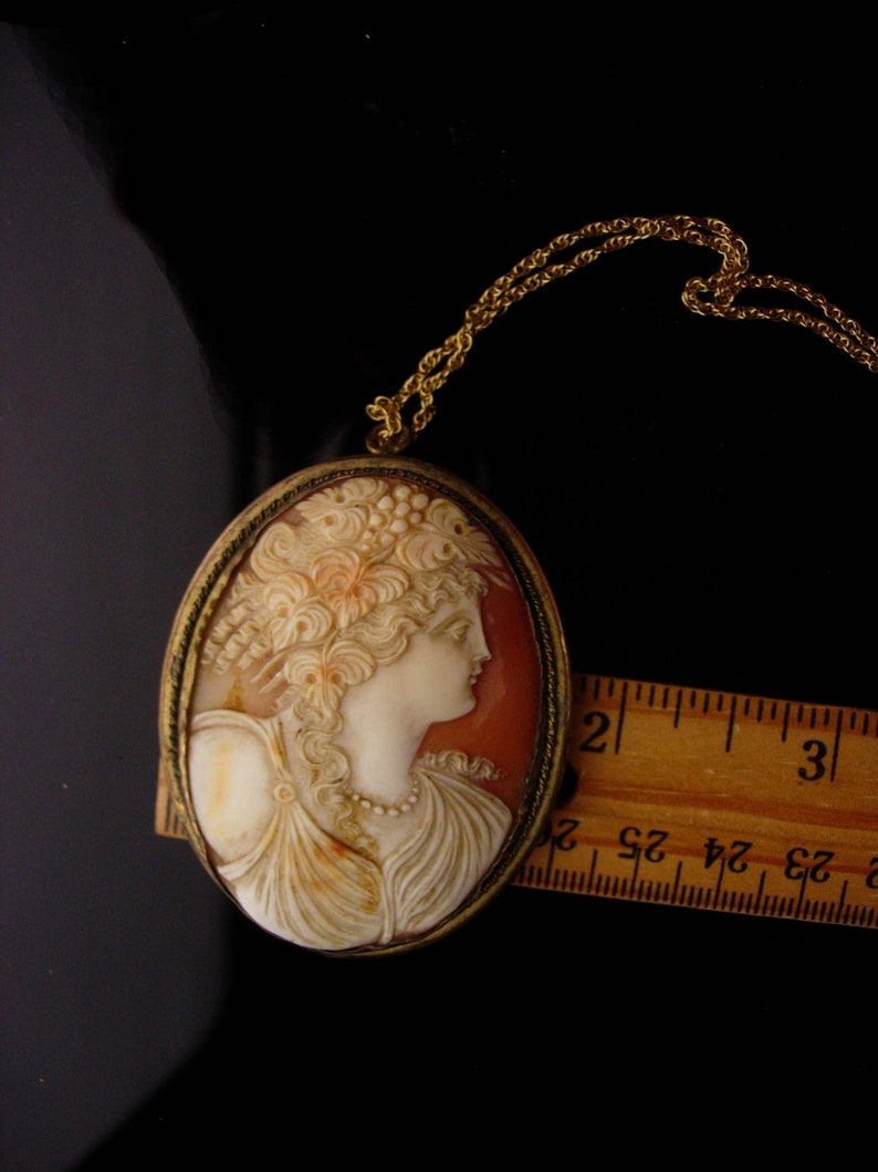 LARGE Genuine Cameo Necklace GORGEOUS Antique Cameo Brooch - Etsy