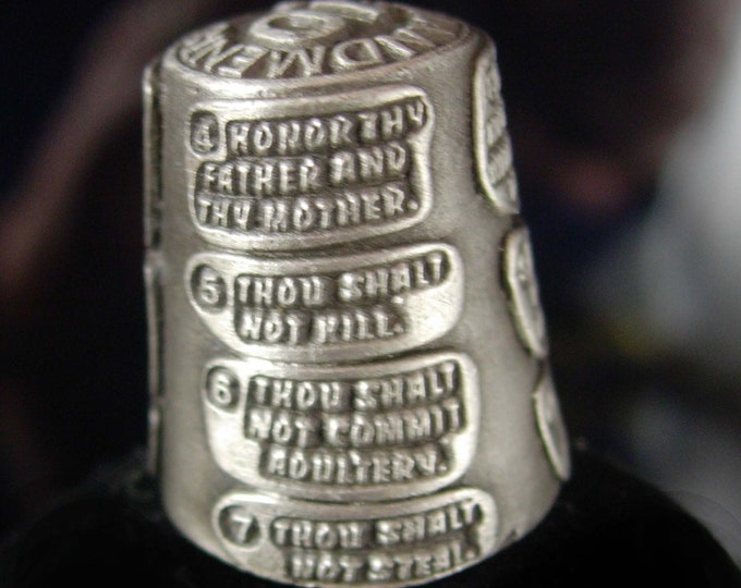 Religious Thimble Ten Commandments Vintage Novelty Gift Figural ...