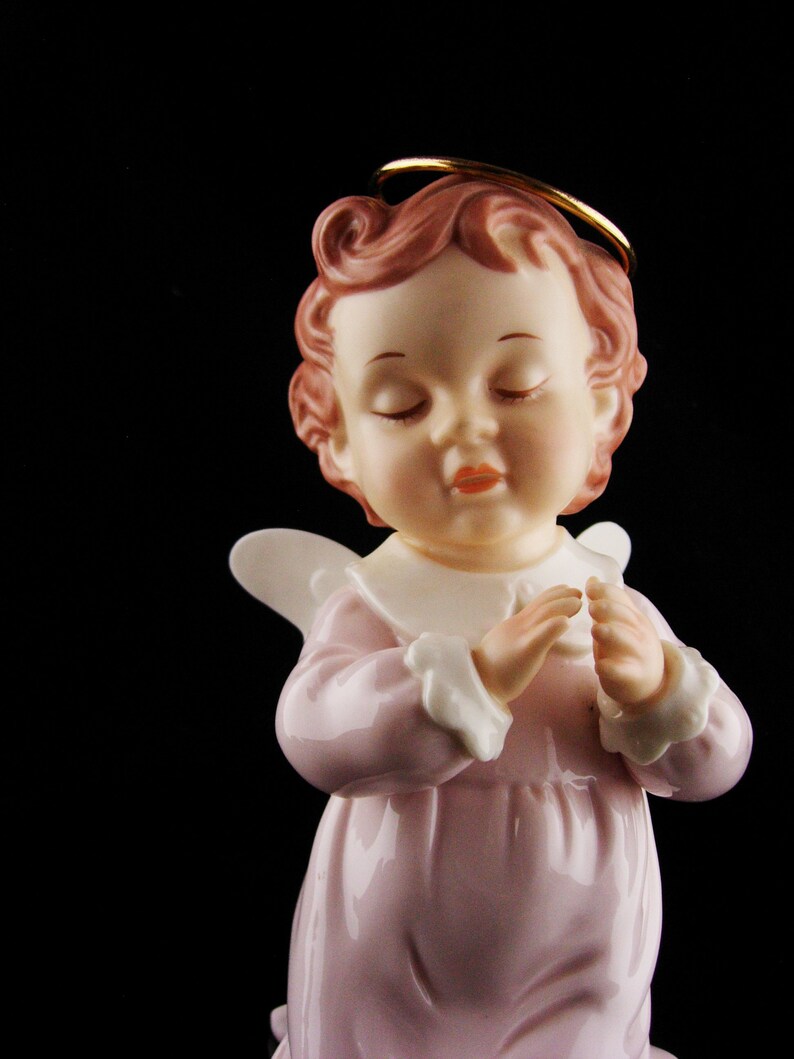Vintage little girl angel figurine 7 Praying child | Etsy