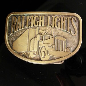Vintage Raleigh Buckle Lights Belt Buckle 18 Wheeler Trucker Belt ...
