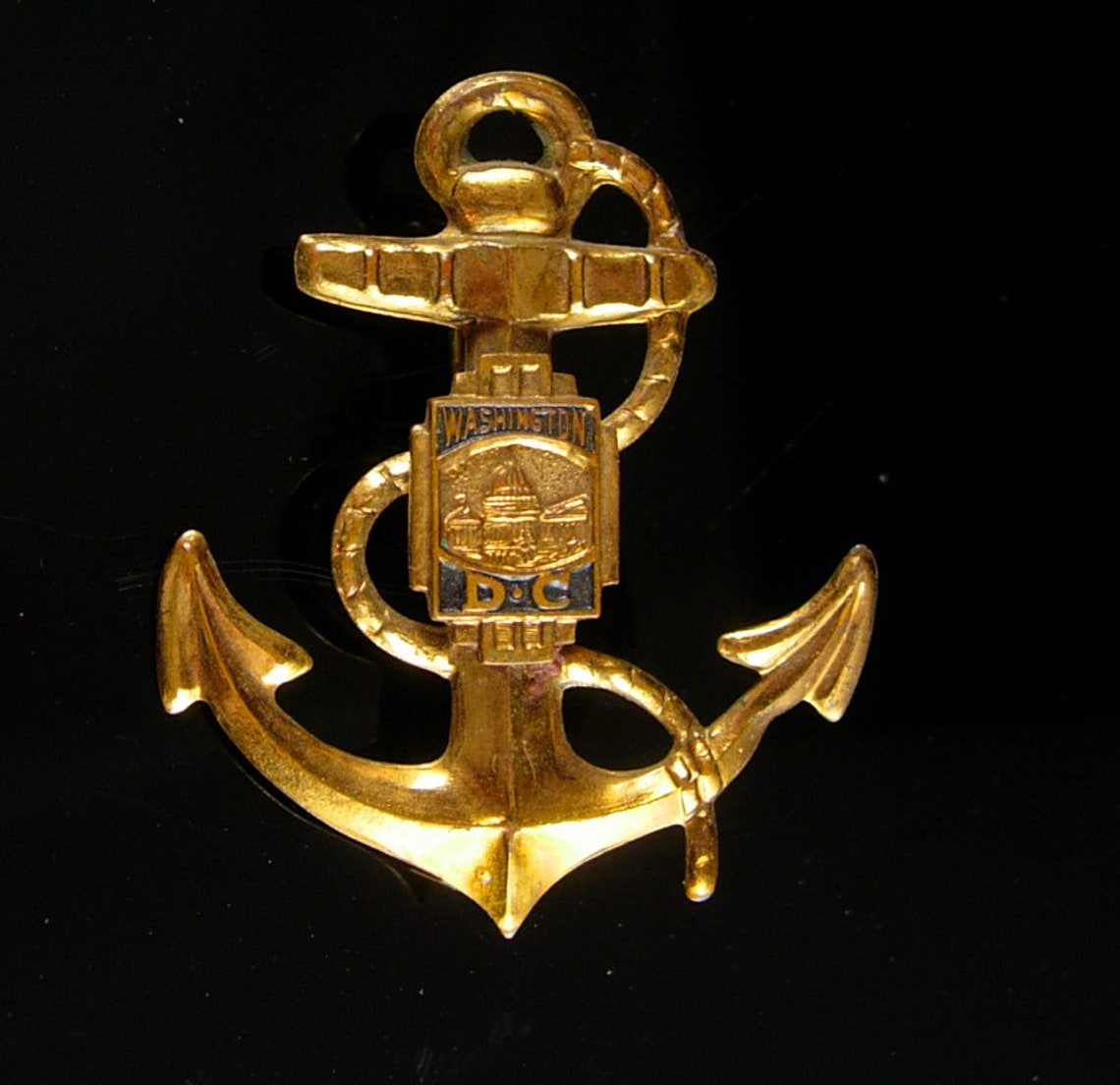 Antique Navy Anchor Brooch LARGE Vintage Military Washington | Etsy