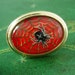 Vintage RED Cufflinks Spider Cufflinks Black Web Spooky Cross Inside ...