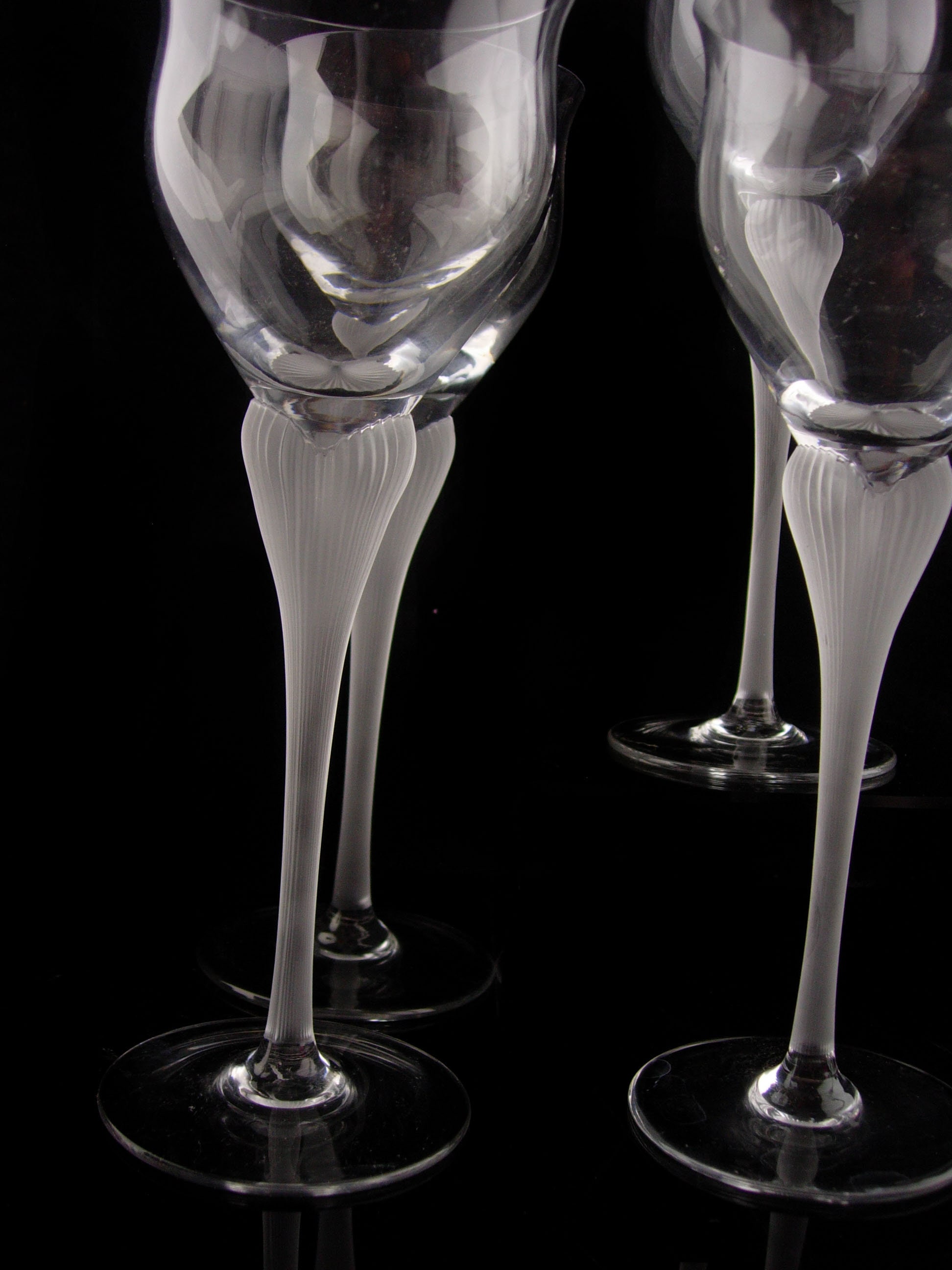 Vintage Wedding Goblets Fancy Art Nouveau Stems 9 Piece - Etsy