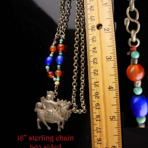 Antique Qing Dynasty Chinese Necklace Sterling Boy on Qilin 19th ...