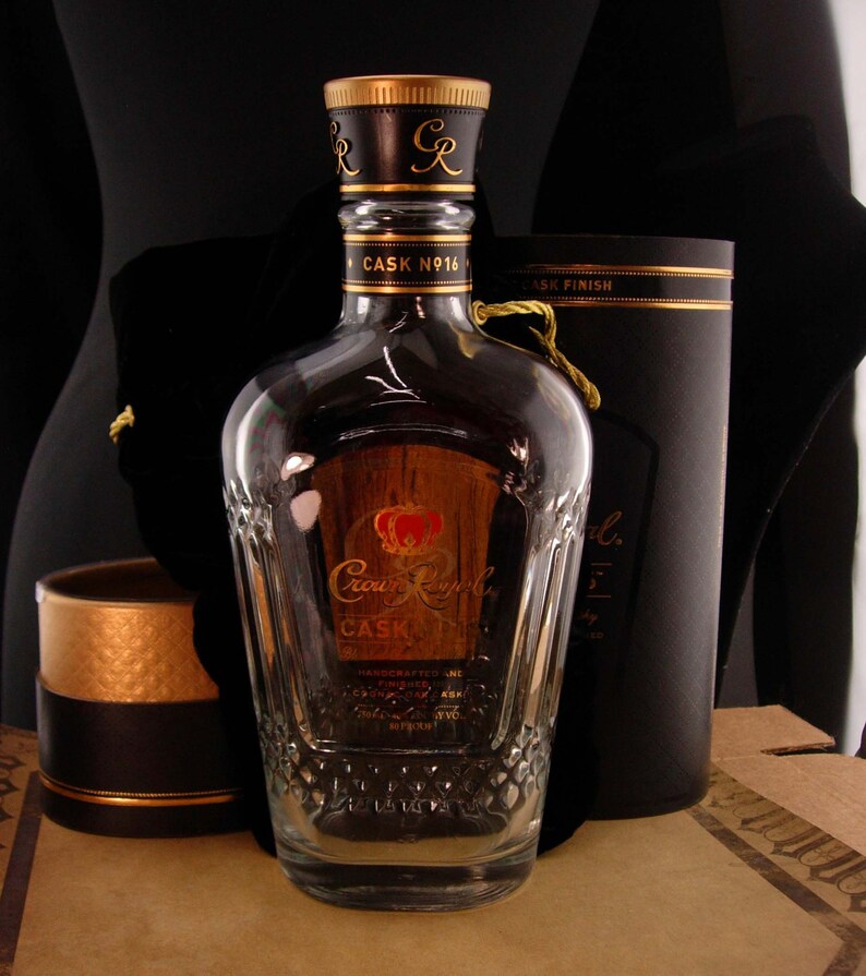 Like New Crown Royal Cask No.16 Empty Bottle Velvet Bag & - Etsy