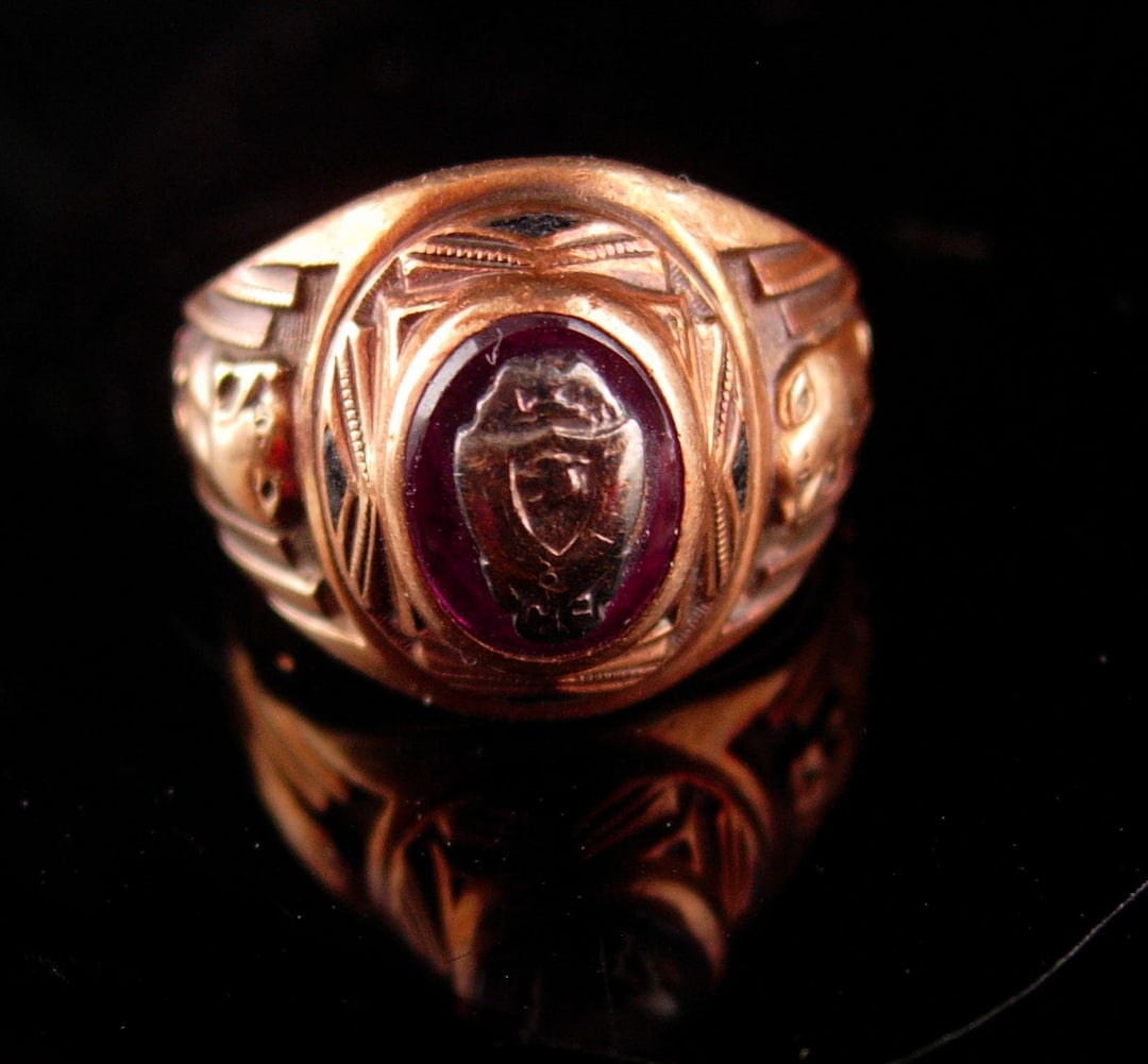 1953 10k Rose Gold School Ring Brodnax Jewelers With History Vintage ...