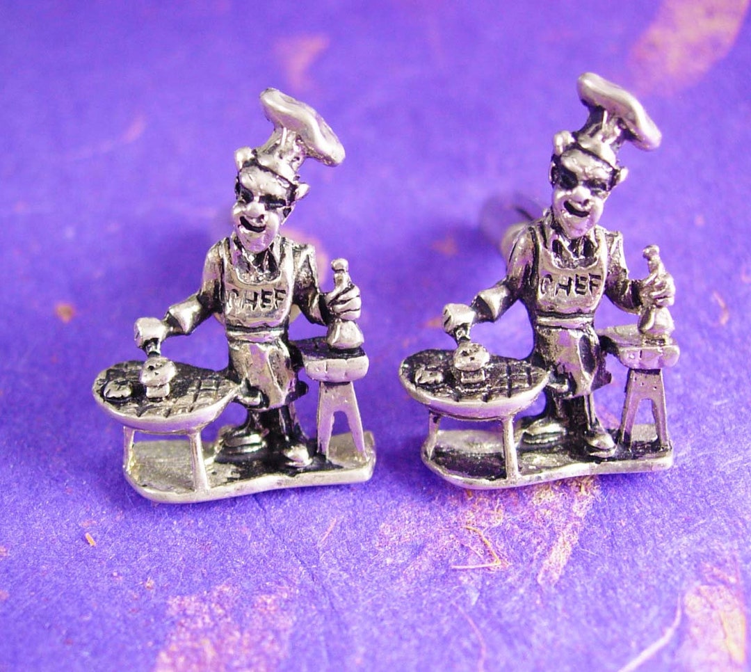 Chef Cufflinks Vintage Figural Cook Culinary Grill Master Sleeve ...