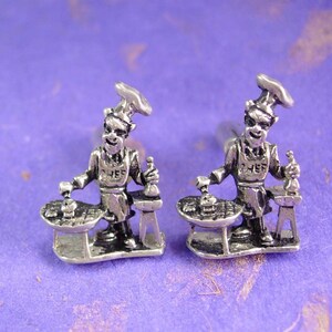 Chef Cufflinks Vintage Figural Cook Culinary Grill Master Sleeve ...