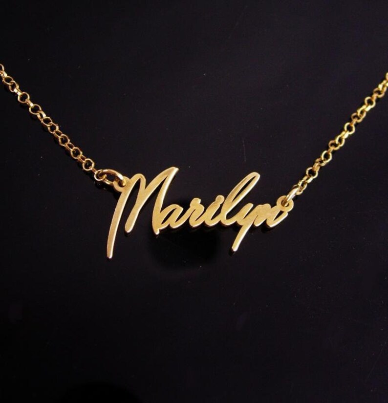 Vintage Marilyn Necklace / Gold over sterling / 22 long | Etsy