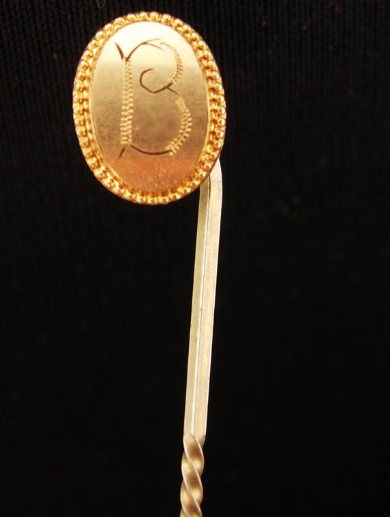 Antique Stickpin / Letter B victorian lapel pin / vin… - Gem