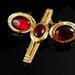 RED Cufflinks Vintage Anson Tie Clip Set Designer Cuff Link - Etsy