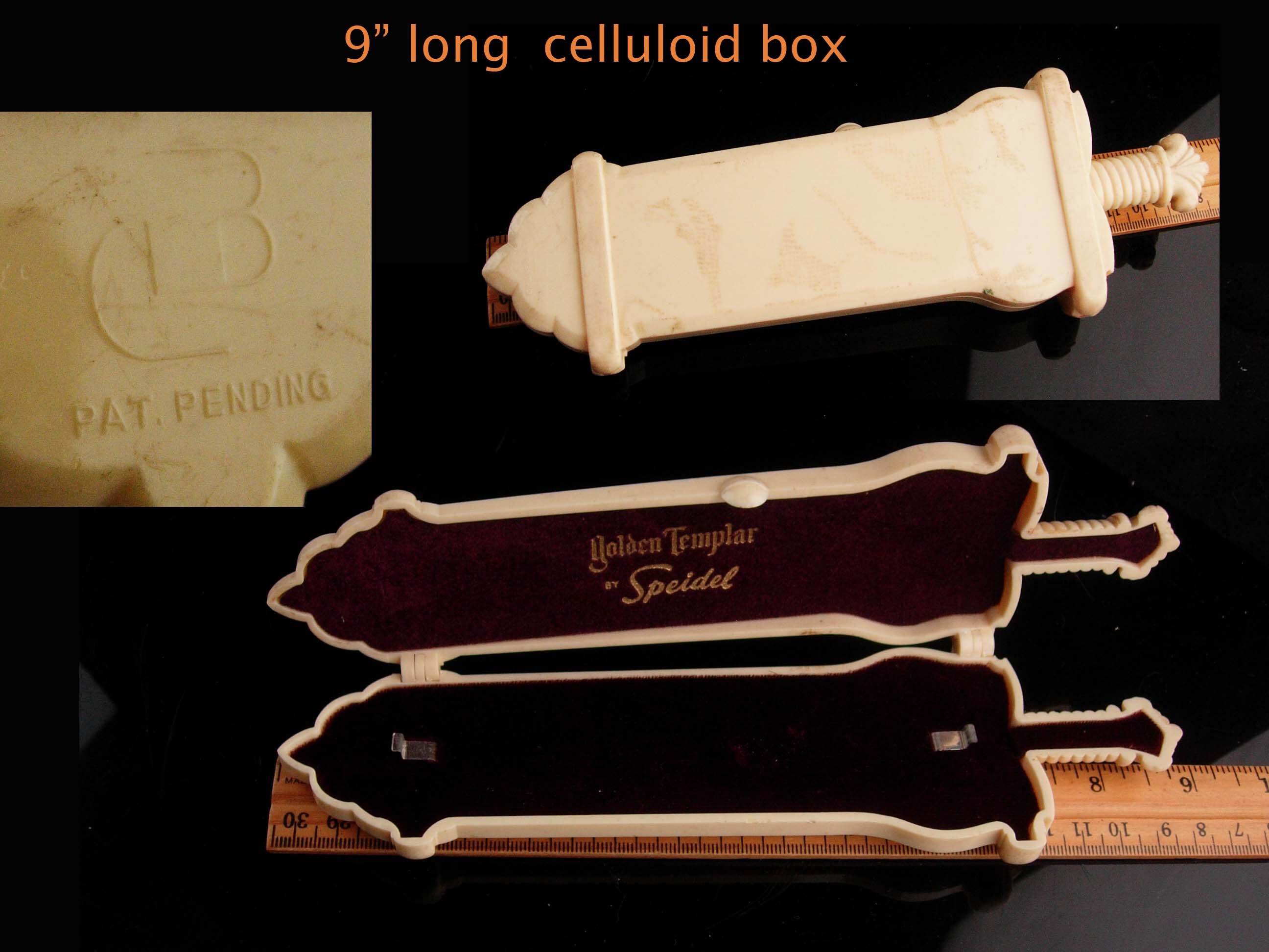 Vintage Celluloid Masonic Case Dagger Shape Watch Case - Etsy