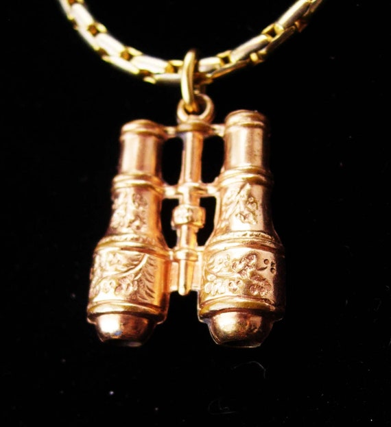 Antique Stanhope / Rose Gold Binoculars / Victorian Fob / | Etsy