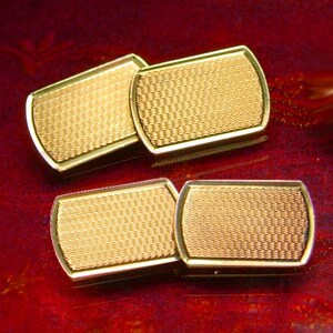 9kt Gold Cuff Links 1800's Victorian Set - Antique Scottish Cufflinks ...