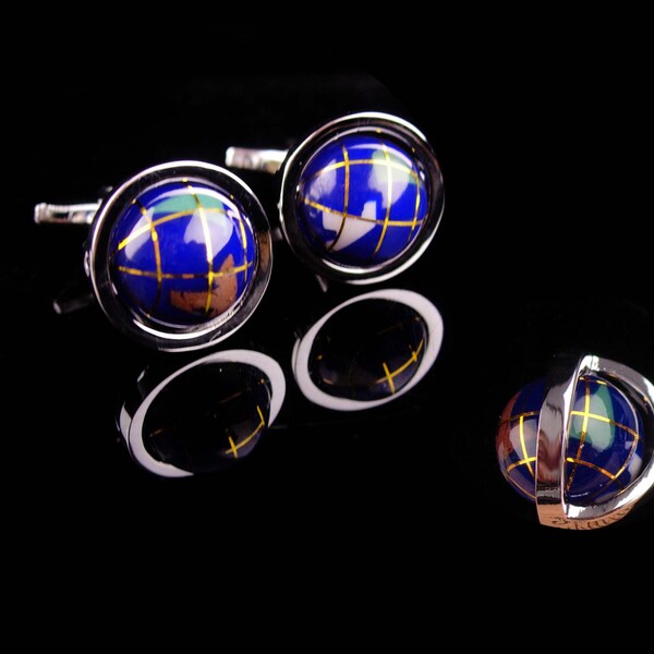 Globe Cufflinks - Etsy
