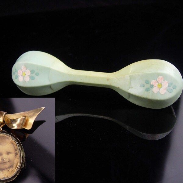 Vintage Baby Rattle - Etsy