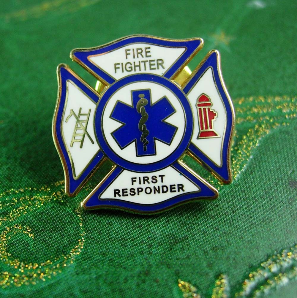 Fire Fighter Tie Tack Vintage First Responder Epinglette With - Etsy