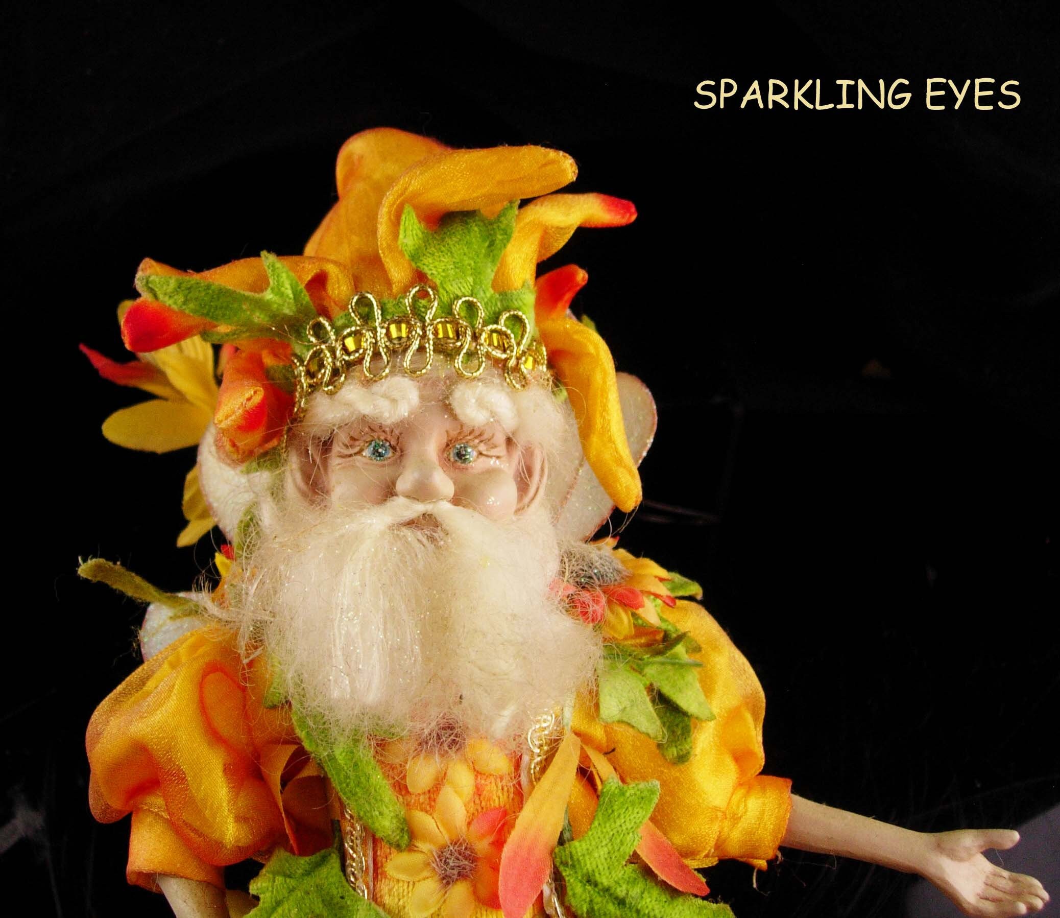 Vintage Mark Roberts Fairy Santa elf jester gnome | Etsy