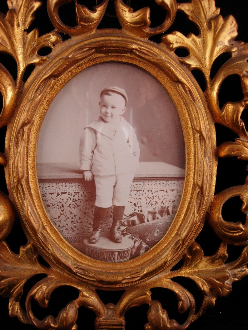 Antique Ormolu Frame Victorian Boy Hanging Metal Frame | Etsy
