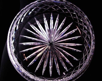 Starburst Cut Glass Bowl - Etsy