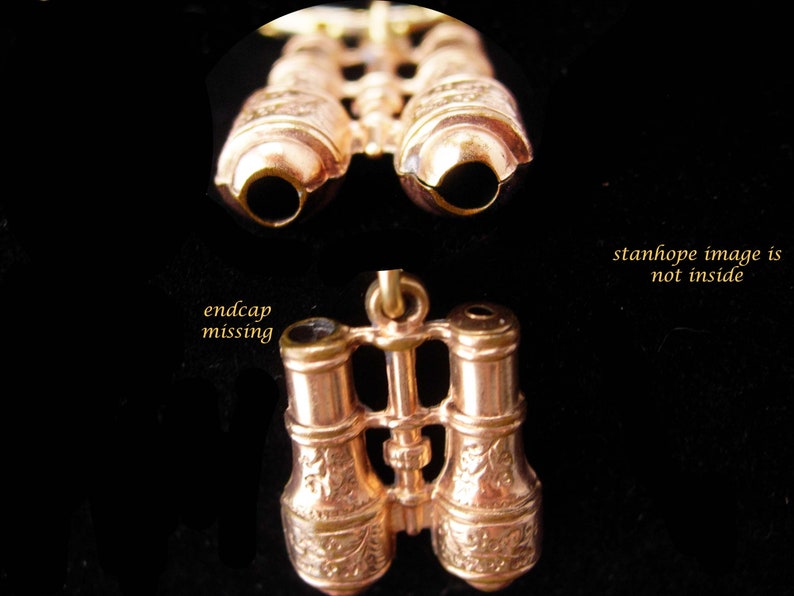 Antique Stanhope / Rose Gold Binoculars / Victorian Fob / - Etsy