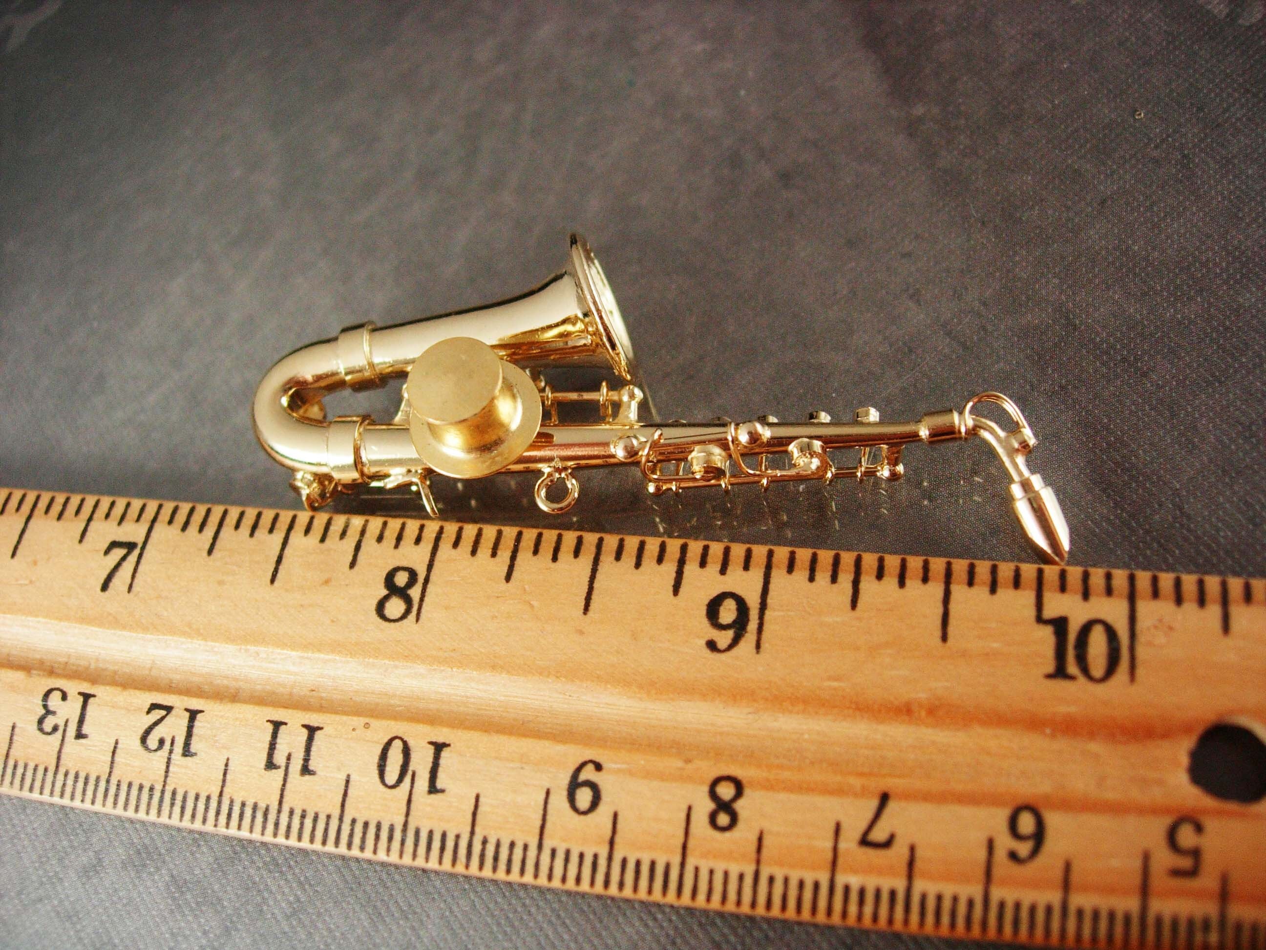 Miniature Saxaphone Tie tack Artist gift Musician Band | Etsy