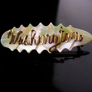 Antique Washington Brooch - Personalized Pin - Victorian Name Pin ...