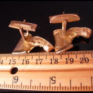 Rare Boot Cufflinks / Victorian Shoe / Vintage Gold Plate Mens Gift ...