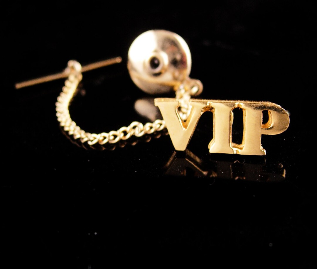VIP Tie Tack Very Important Person Pin Vintage Tie Tack With Chain Gift ...