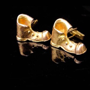 Rare Boot Cufflinks / Victorian Shoe / Vintage Gold Plate Mens Gift ...