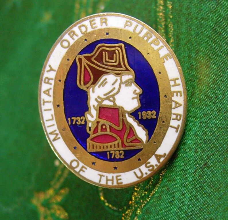 Vintage Military Tie Tack Purple Heart of the USA Lapel Pin - Etsy