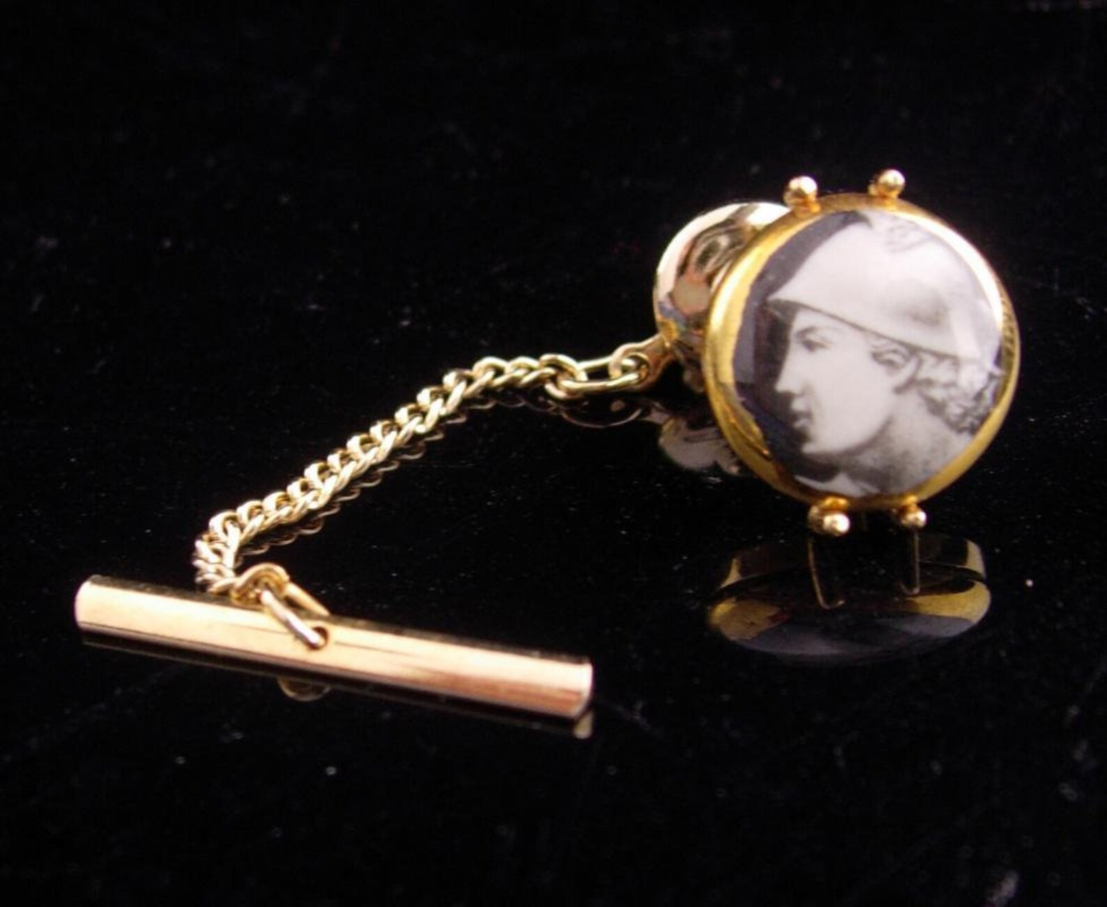 Medieval Tie Tack / Enamel Gilt Centurion / 14kt Gilt Roman - Etsy
