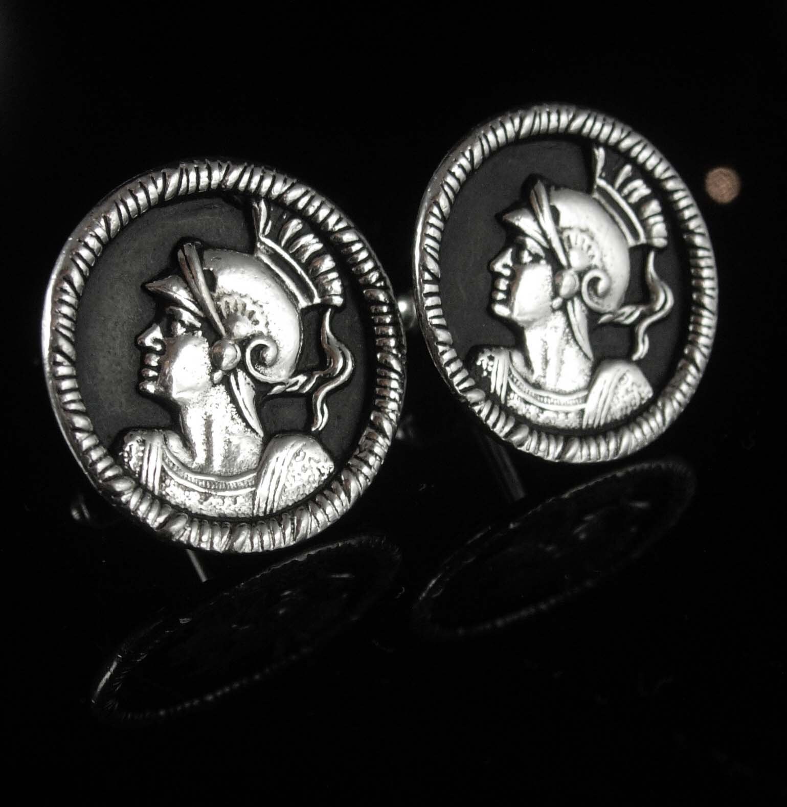 Knight wedding set Swank Medieval CENTURION Roman Cufflink set | Etsy