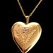 Vintage 14k Gold Heart Locket and Chain Sweetheart Locket Necklace 14kt ...