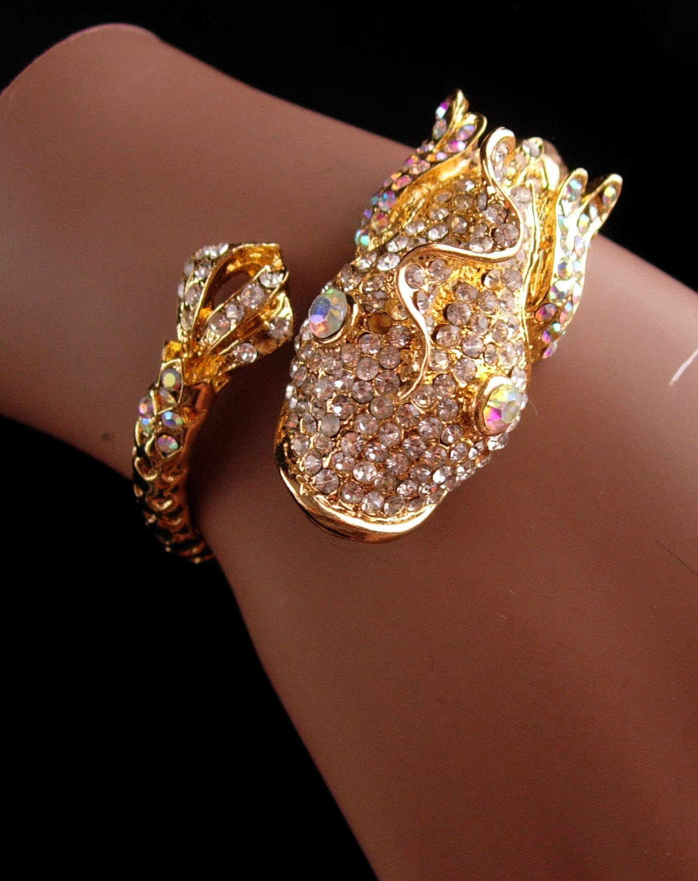 Vintage Chinese Koi Fish Bracelet Brilliant Aurora Borealis - Etsy