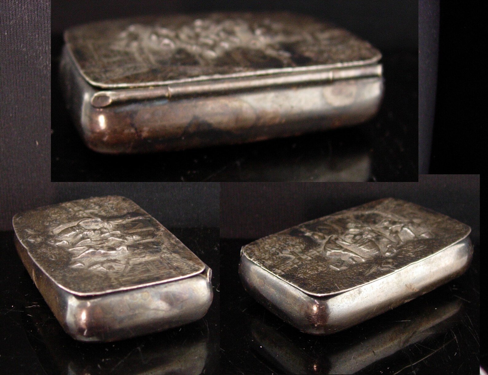 Antique European Snuff Box Hidden Compartment Sterling - Etsy