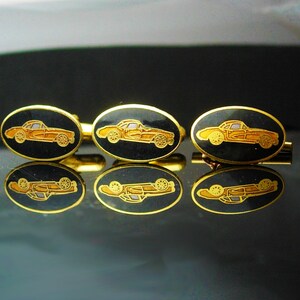 Mercedes Cufflinks Tie Tack Car Collector Cuff Links Gold 1955 300sl ...