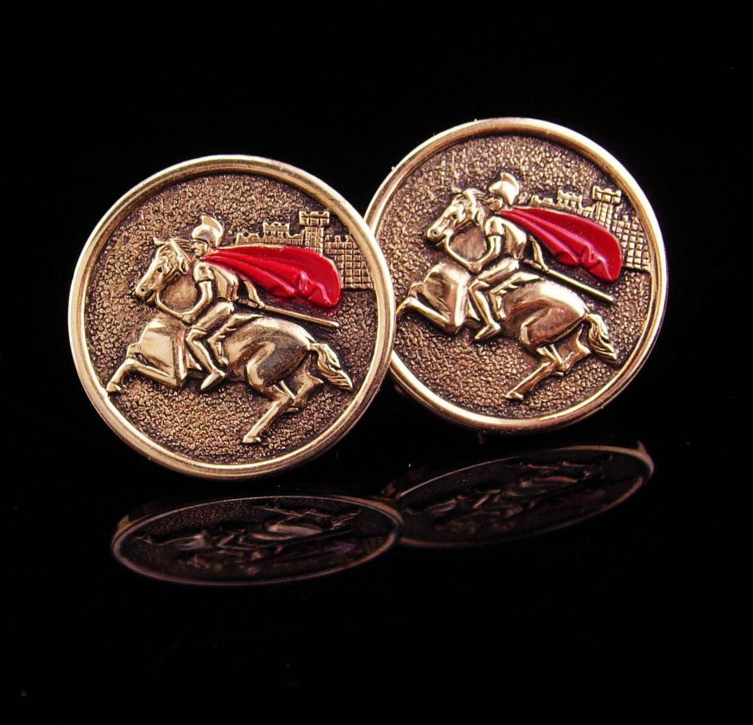 Vintage Cufflinks / Knight on a Horse / W2nsd Radio / Wayne S. Green II ...