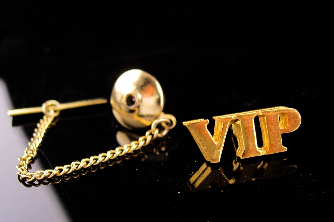 VIP Tie Tack Very Important Person Pin Vintage Tie Tack | Etsy