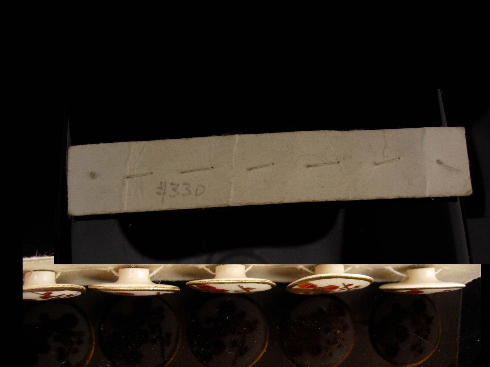 6 Japanese Porcelain Buttons / Vintage Satsuma Set / Cherry | Etsy