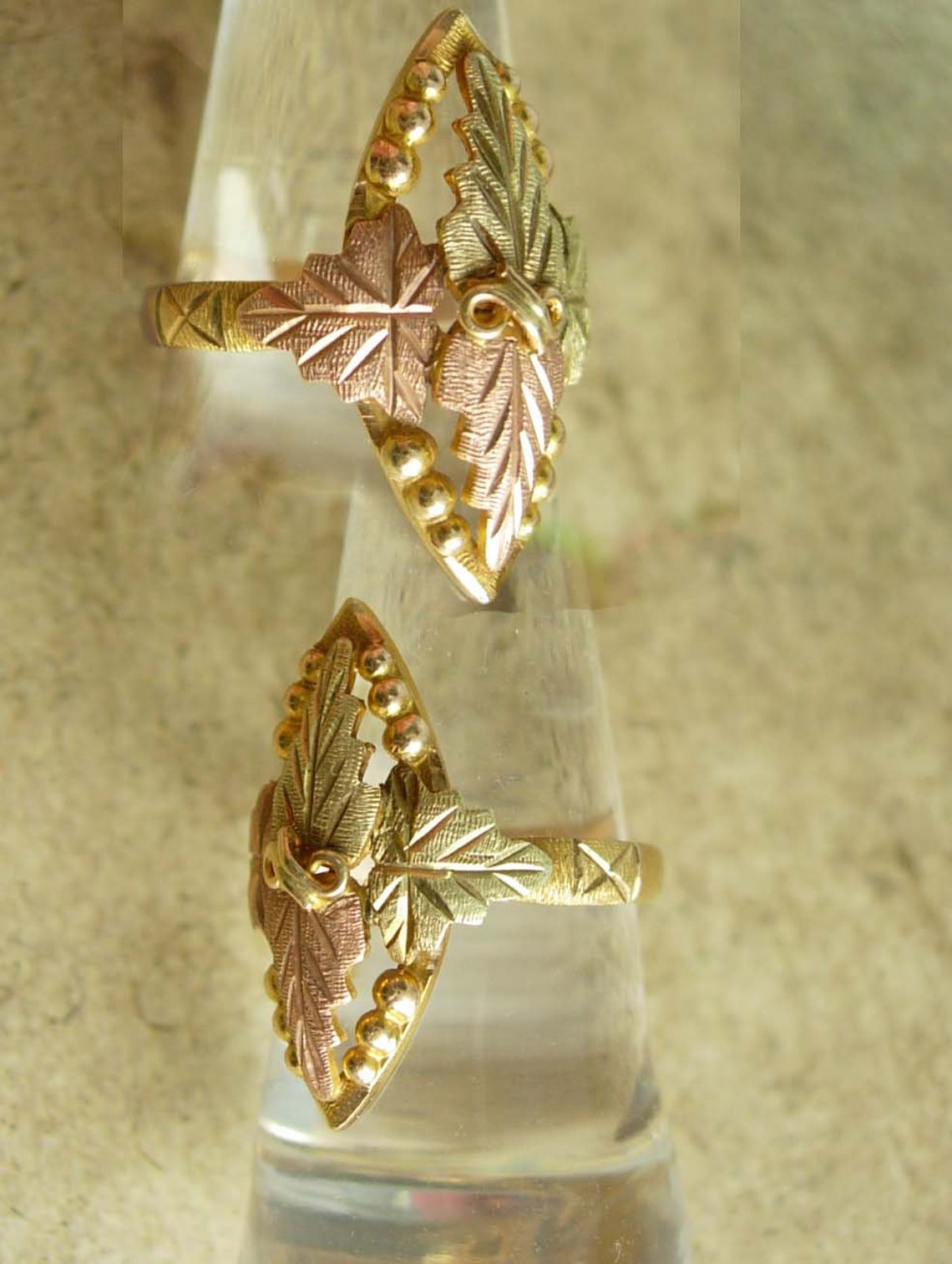 Fancy Vintage Black Hills Gold Ring Romantic Jewelry 10kt | Etsy